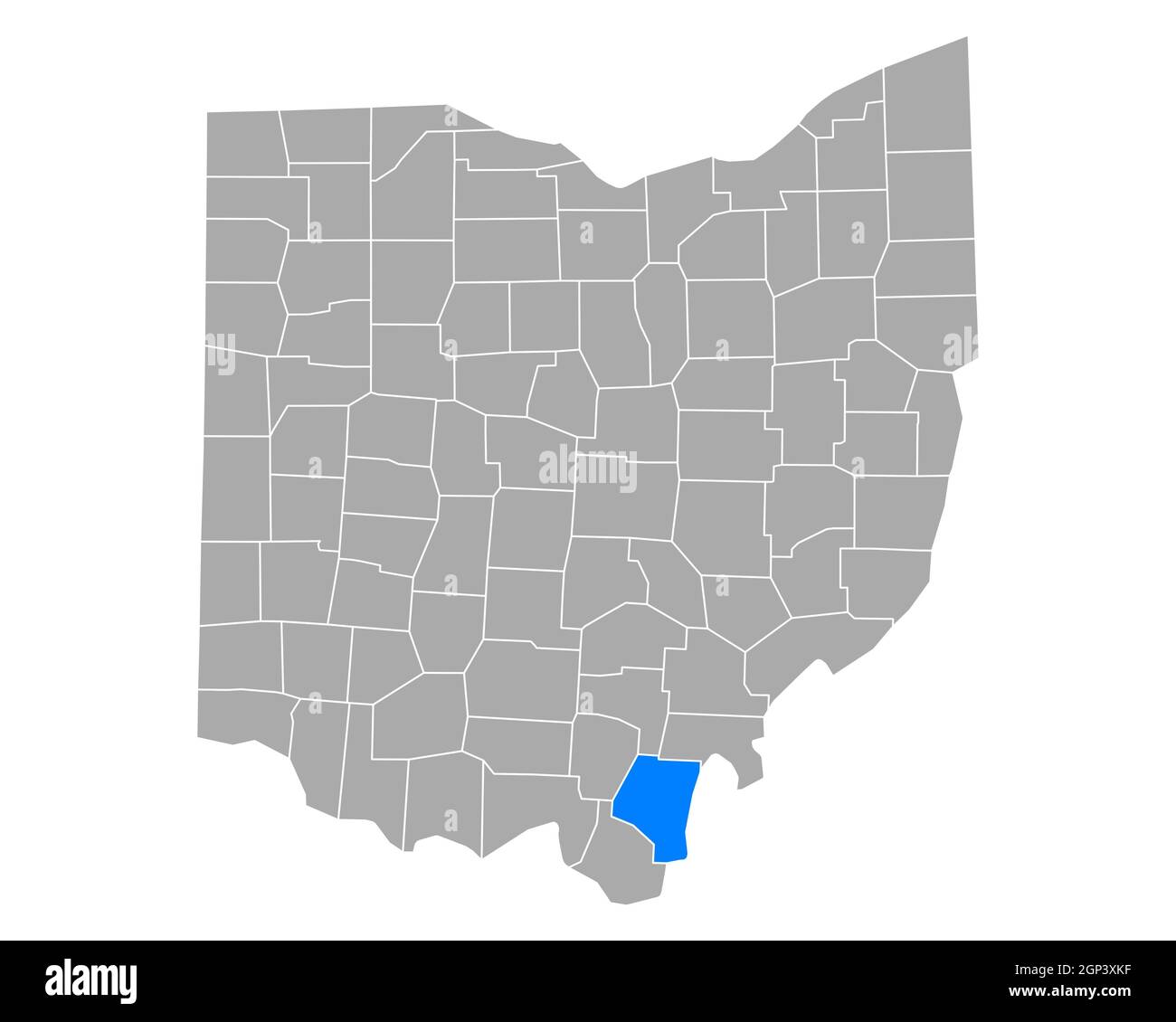 Map of Gallia in Ohio Stock Photo - Alamy