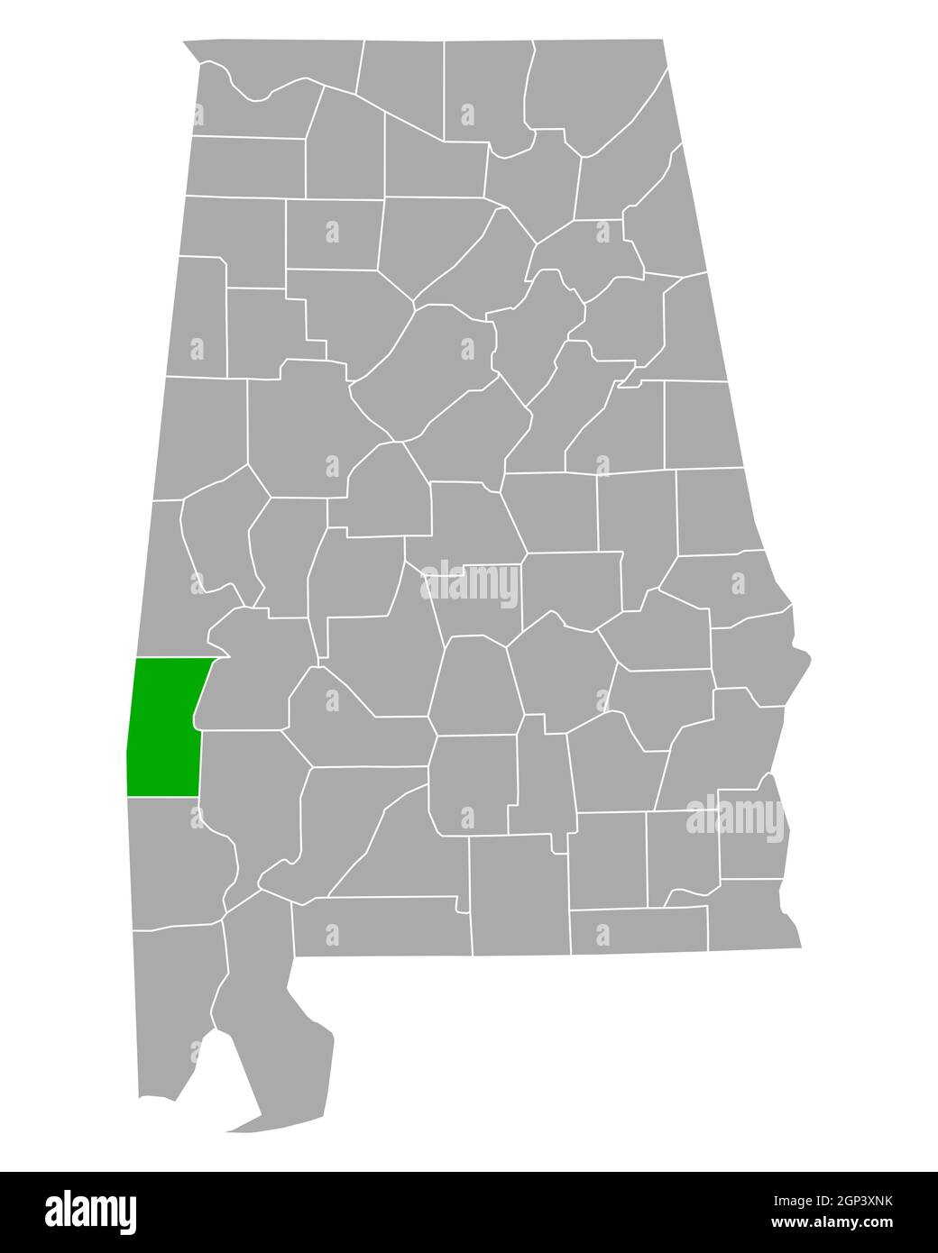 Map of Choctaw in Alabama Stock Photo - Alamy