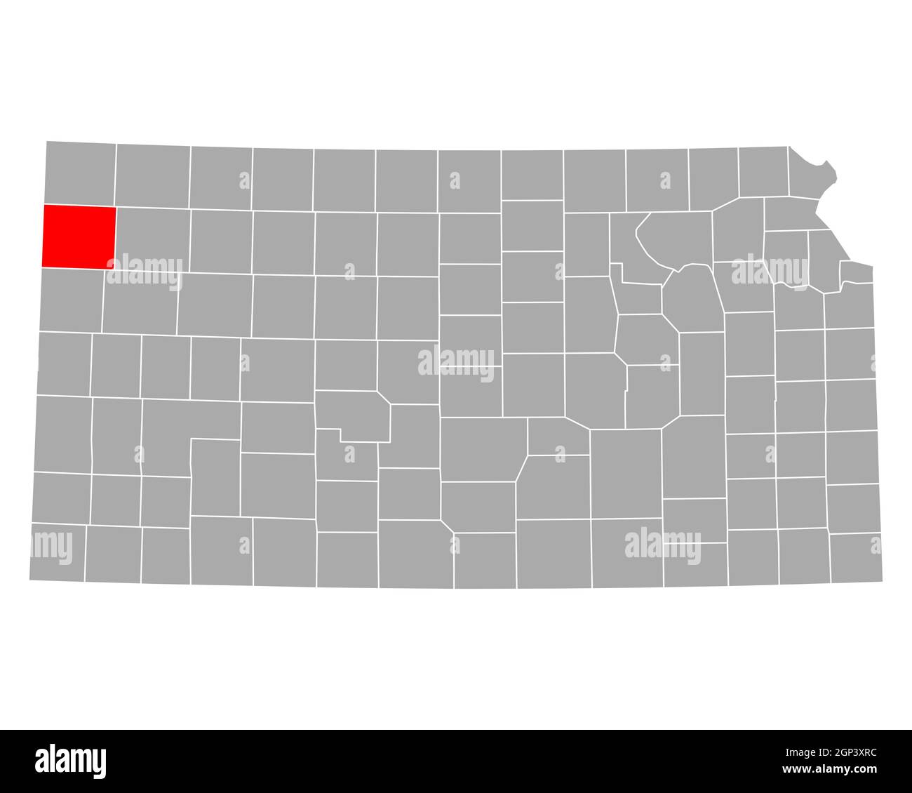 Map of Sherman in Kansas Stock Photo - Alamy