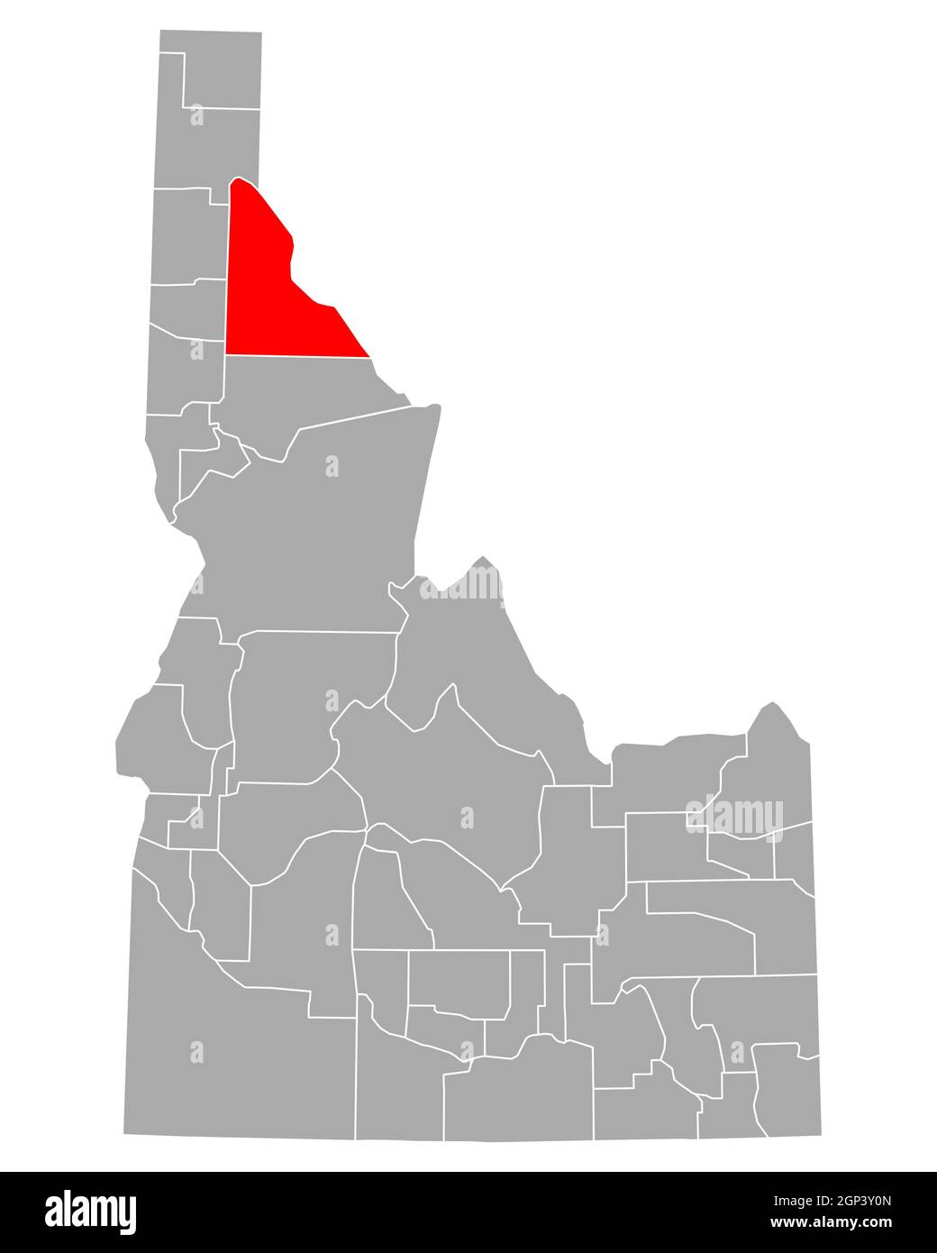 Map of Shoshone in Idaho Stock Photo - Alamy