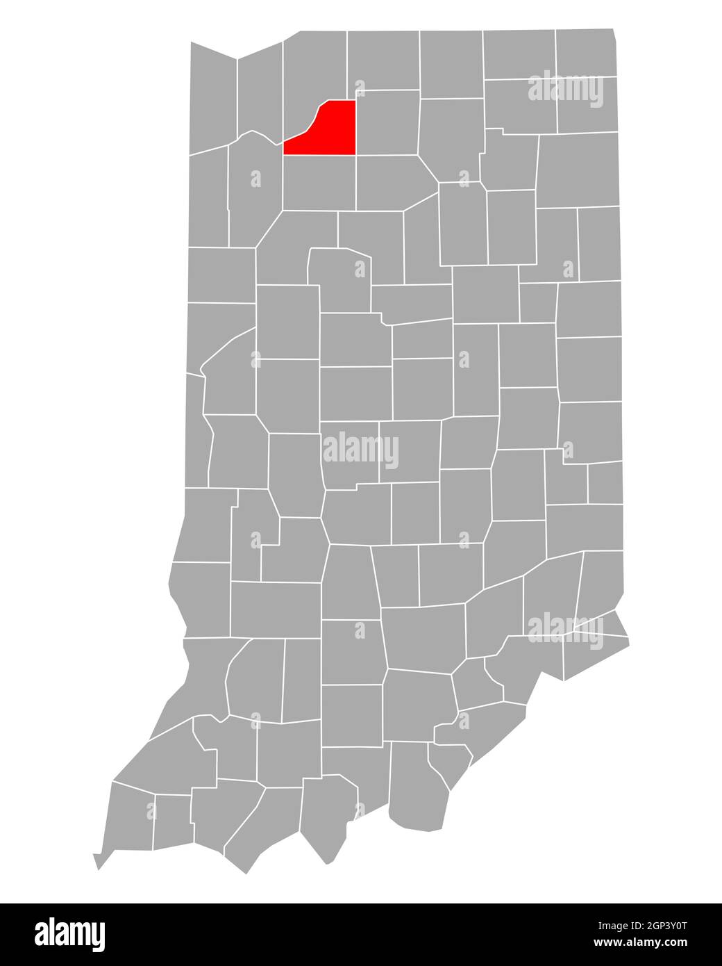 Map of Starke in Indiana Stock Photo - Alamy