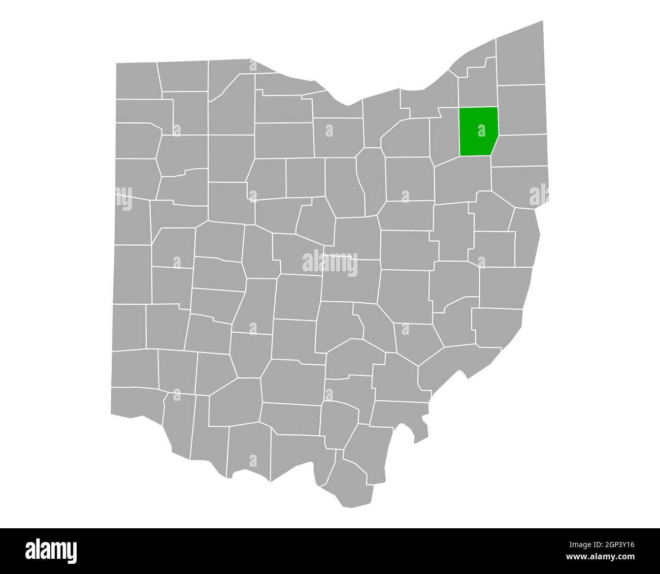 Map of Portage in Ohio Stock Photo - Alamy