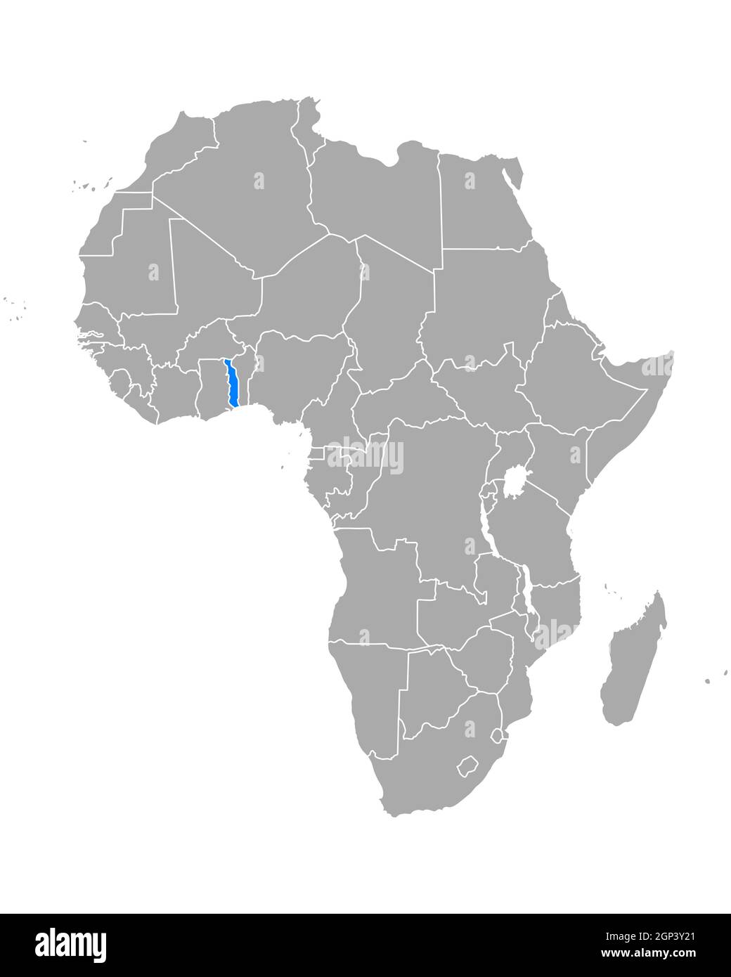 Map of Togo in Africa Stock Photo - Alamy