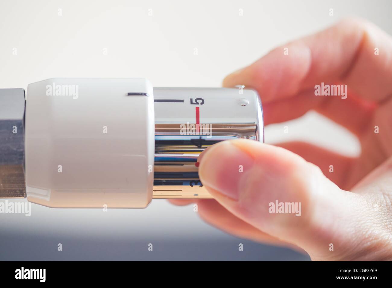 Close up picture of a heat regulator. Good indoor climate. On Stock ...