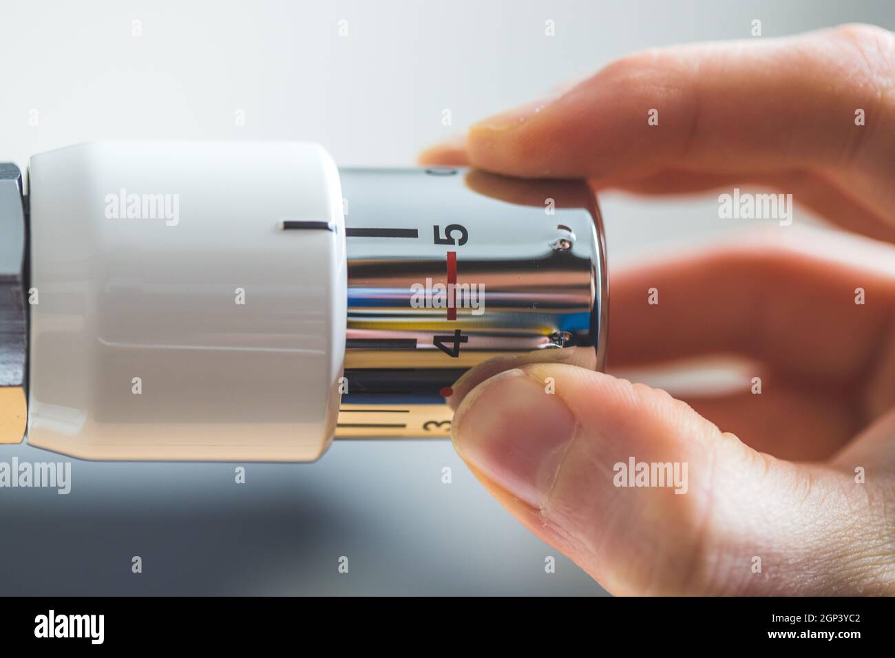 Close up picture of a heat regulator. Good indoor climate. On Stock ...