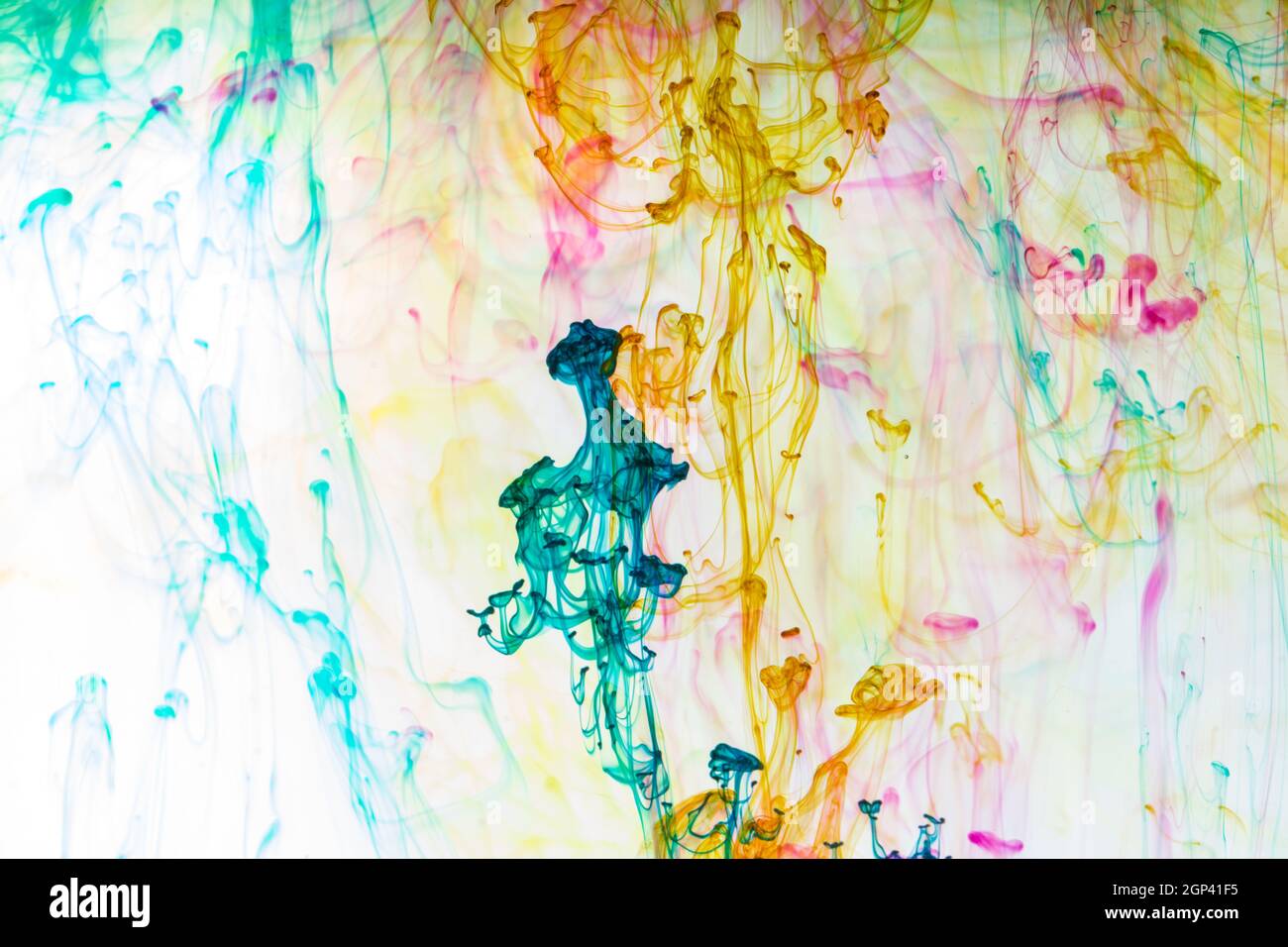 Acrylic colors and ink in water. Abstract background Stock Photo - Alamy