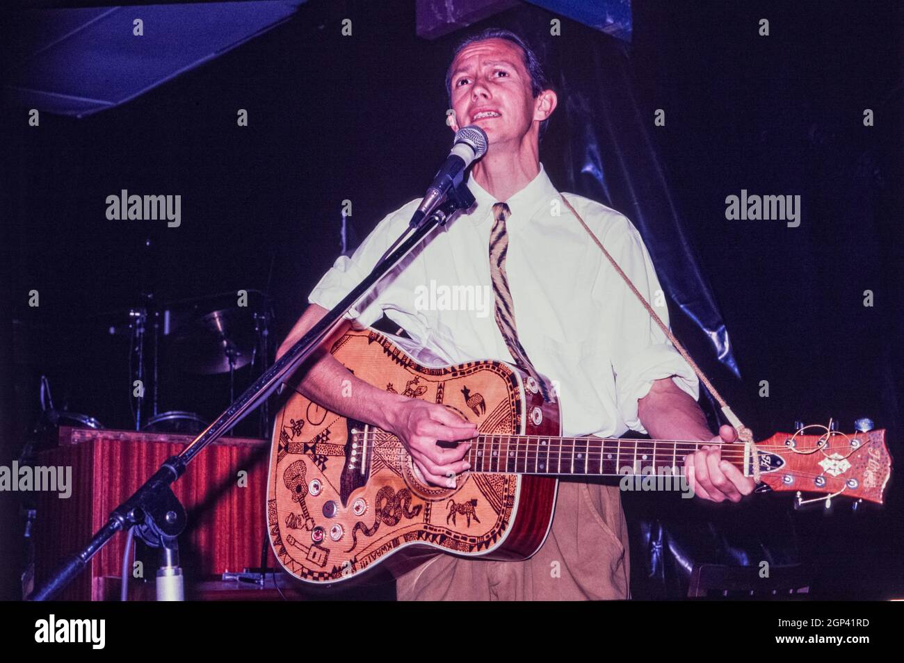 South African musician and songwriter David Kramer performing at the ...