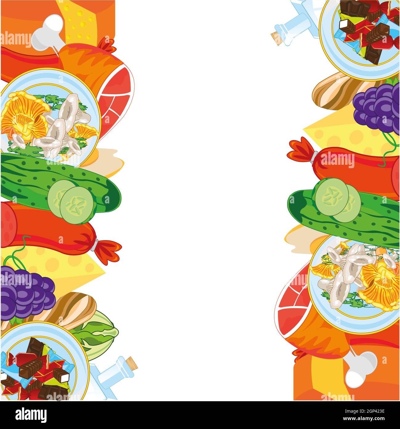 Vector illustration of the decorative product background of the feeding ...
