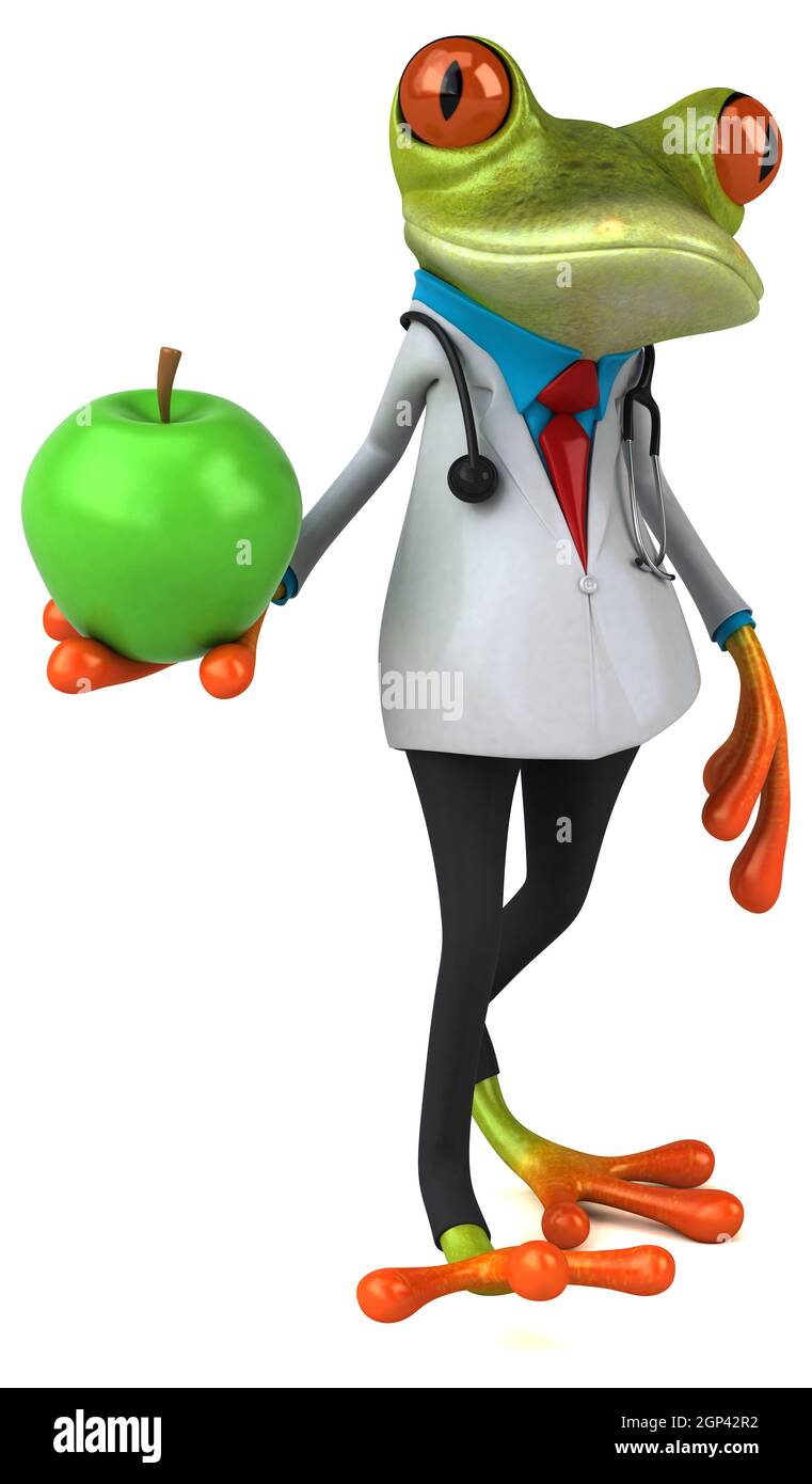 Frog doctor - 3D Illustration Stock Photo - Alamy