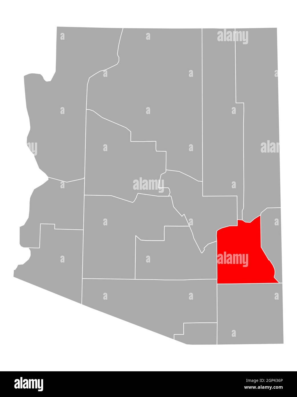 Map of Graham in Arizona Stock Photo - Alamy