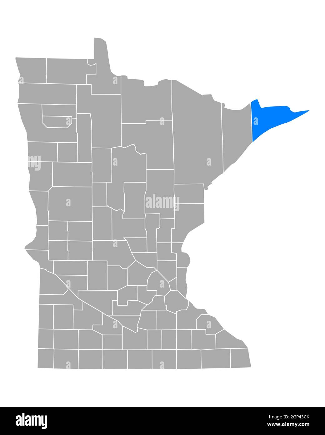 Map of Cook in Minnesota Stock Photo - Alamy