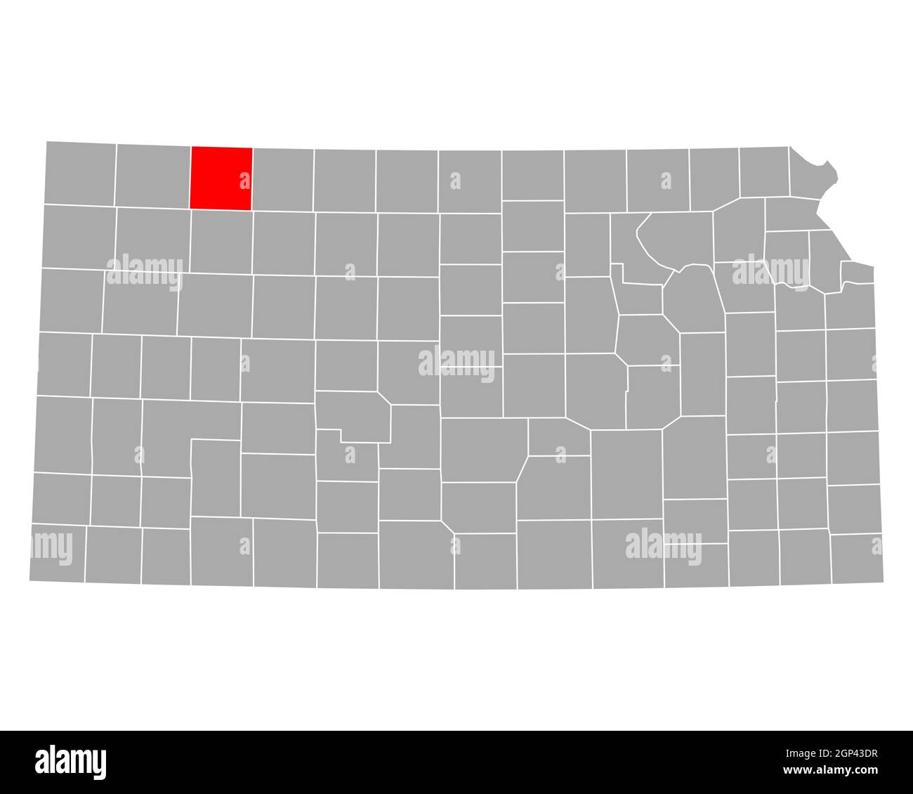 Map of Decatur in Kansas Stock Photo - Alamy