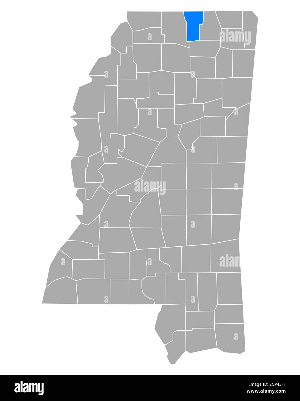 Map of Benton in Mississippi Stock Photo - Alamy