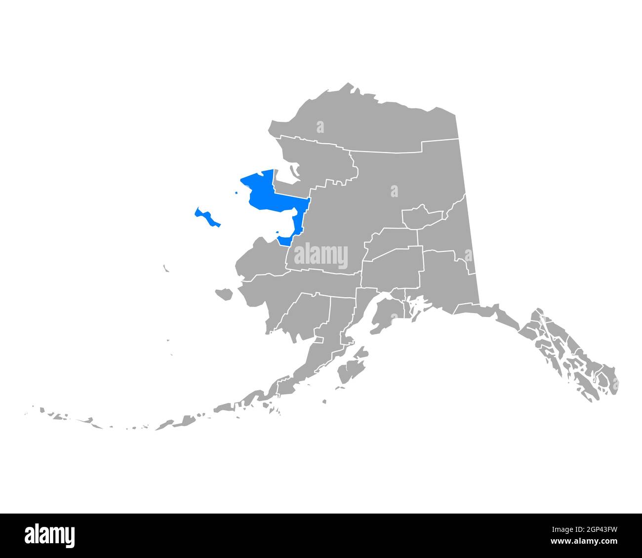 Map of Nome in Alaska Stock Photo - Alamy