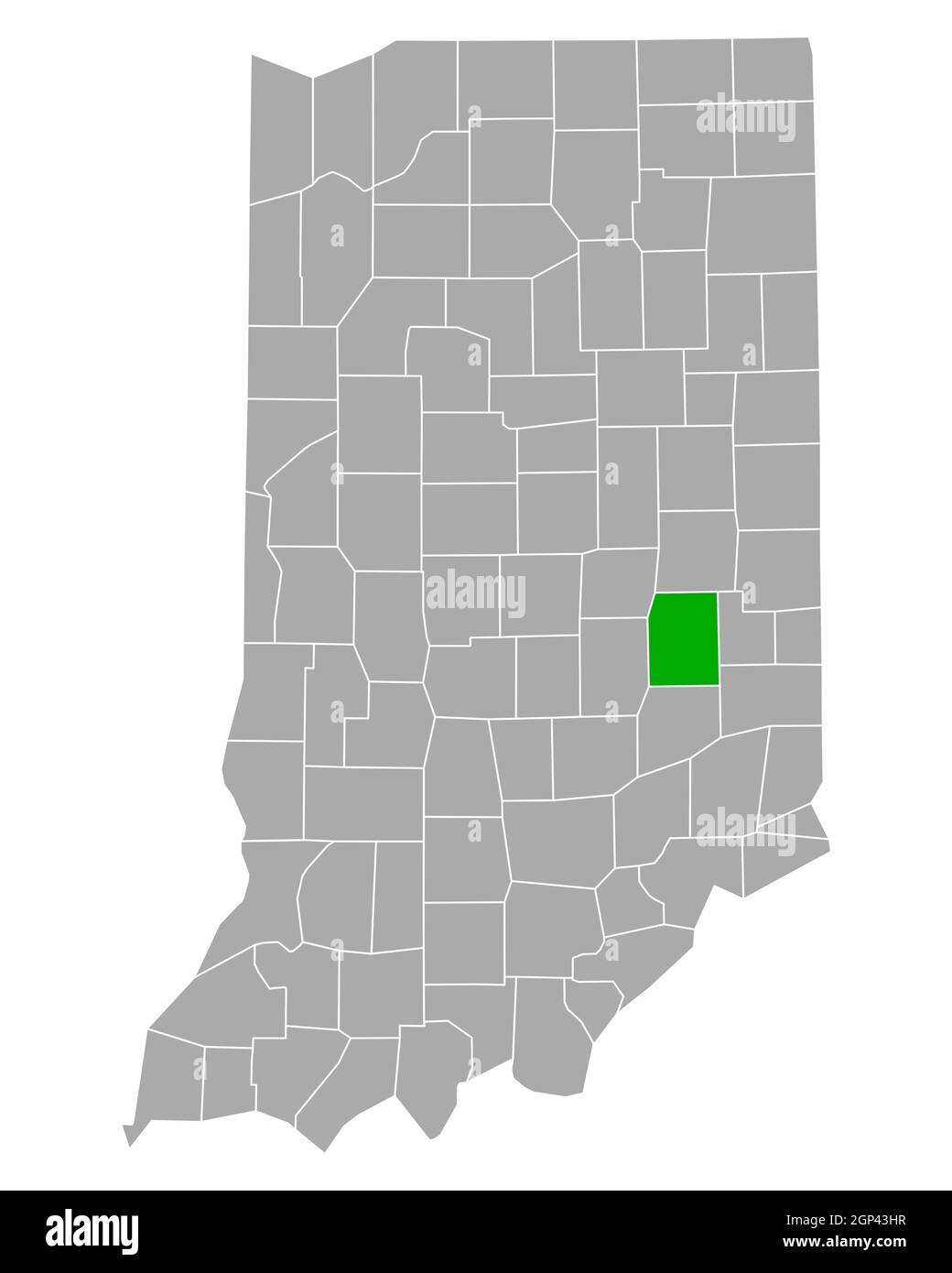 Map of Rush in Indiana Stock Photo - Alamy