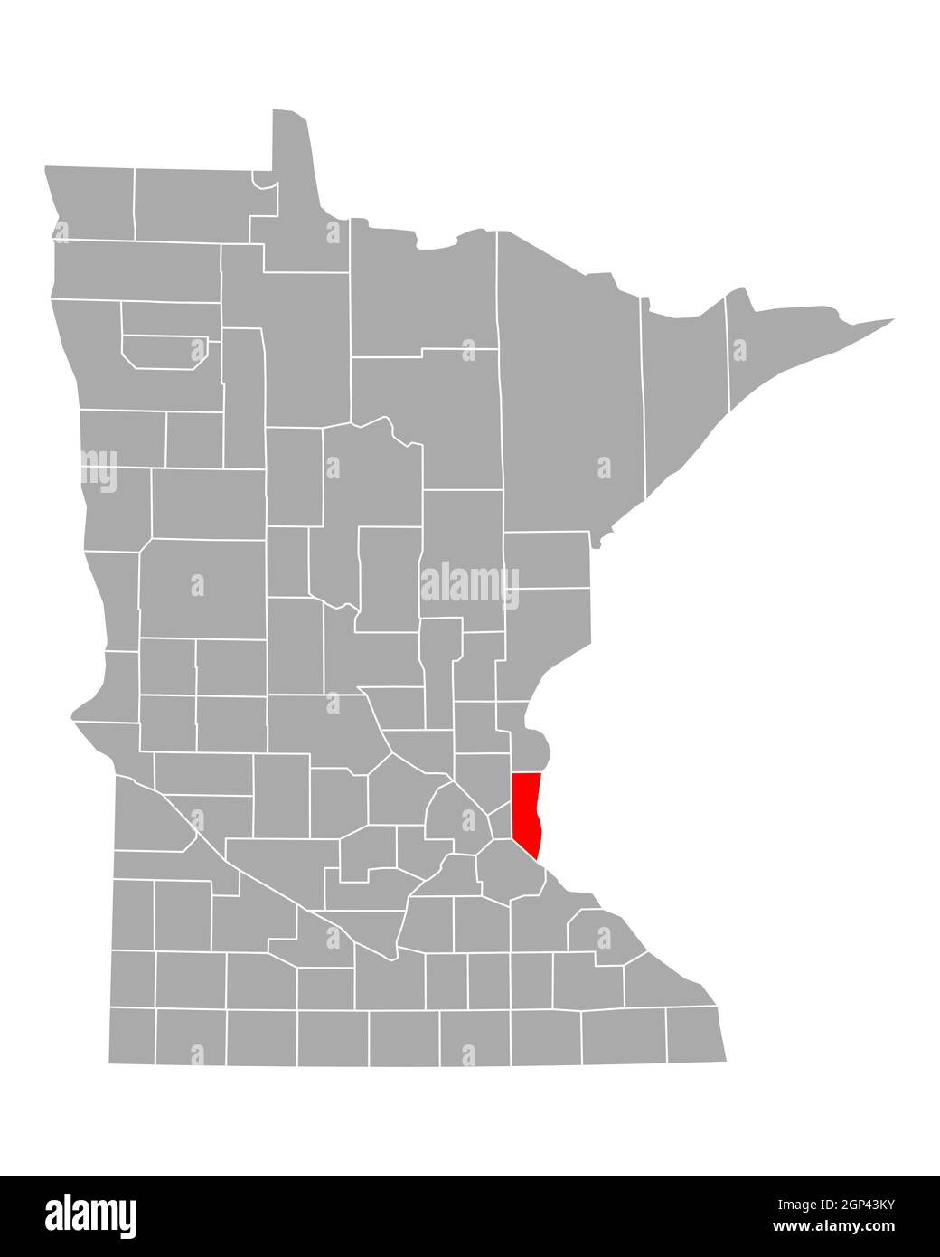 Map of Washington in Minnesota Stock Photo - Alamy