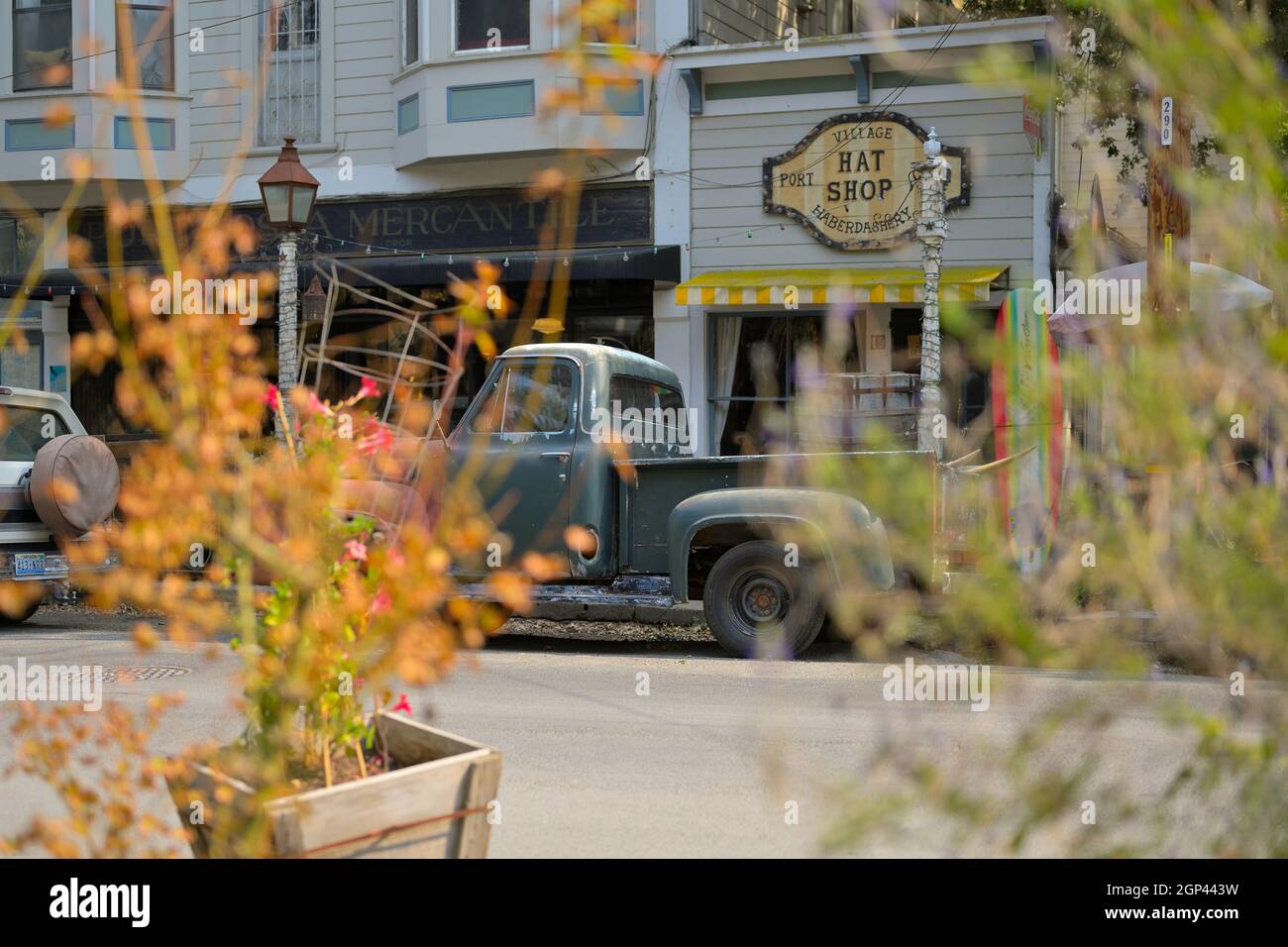 A quaint main street like in the old West, Port Costa CA Stock Photo ...
