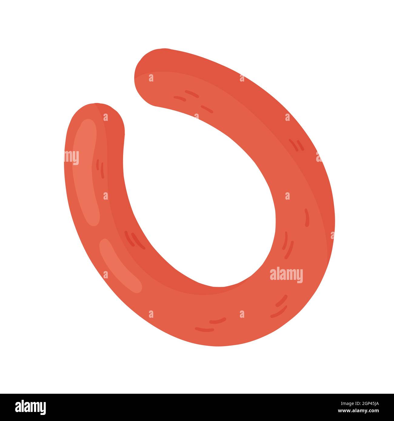 Sausage product for butcher shop menu, meat food production vector ...