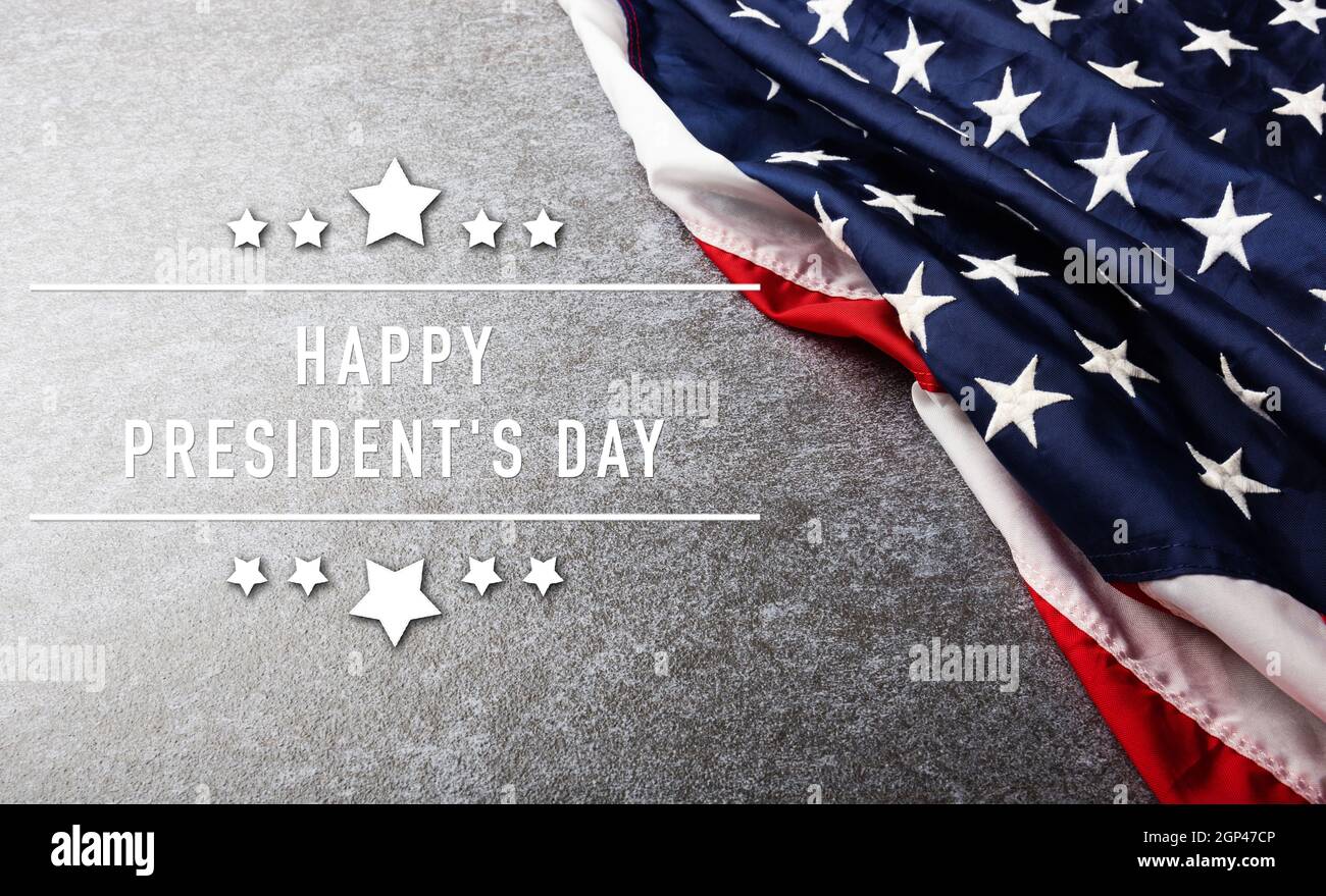 United States National Holidays. American or USA Flag with "HAPPY ...