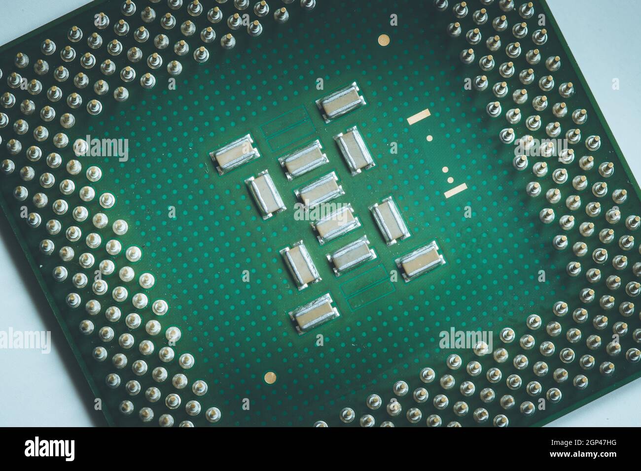 Computer chip cpu, close up; Computer technology Stock Photo - Alamy