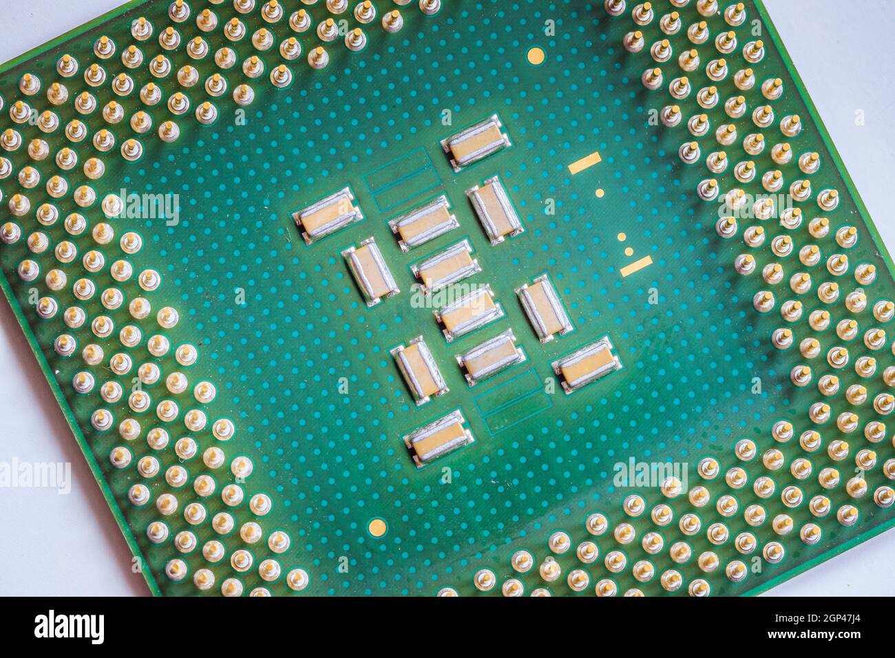 Computer chip cpu, close up; Computer technology Stock Photo - Alamy