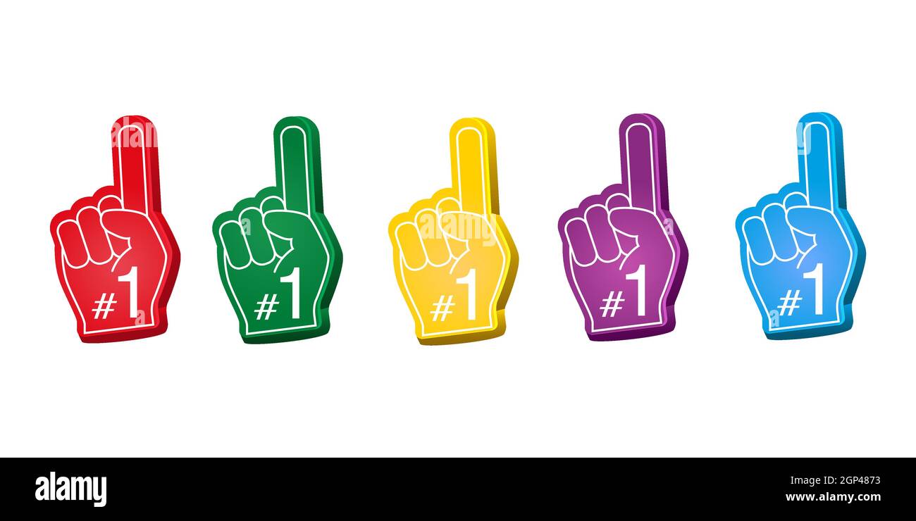 Fan foam fingers set Stock Vector Image & Art - Alamy