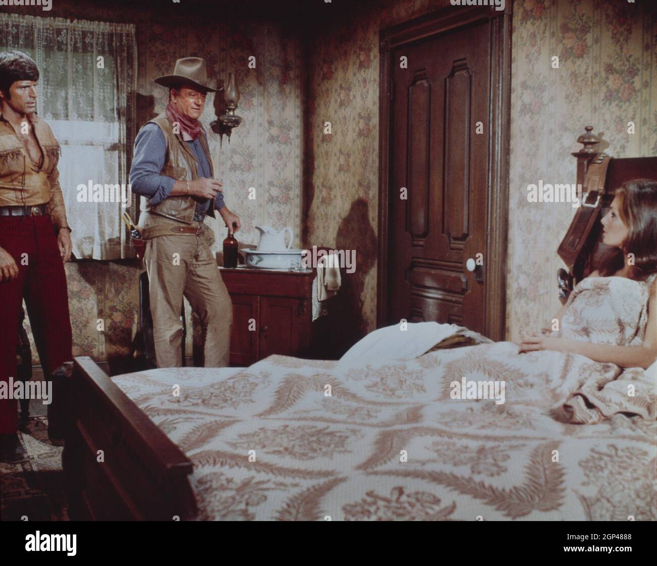 RIO LOBO, from left: Jorge Rivero, John Wayne, Jennifer O'Neill, 1970 ...