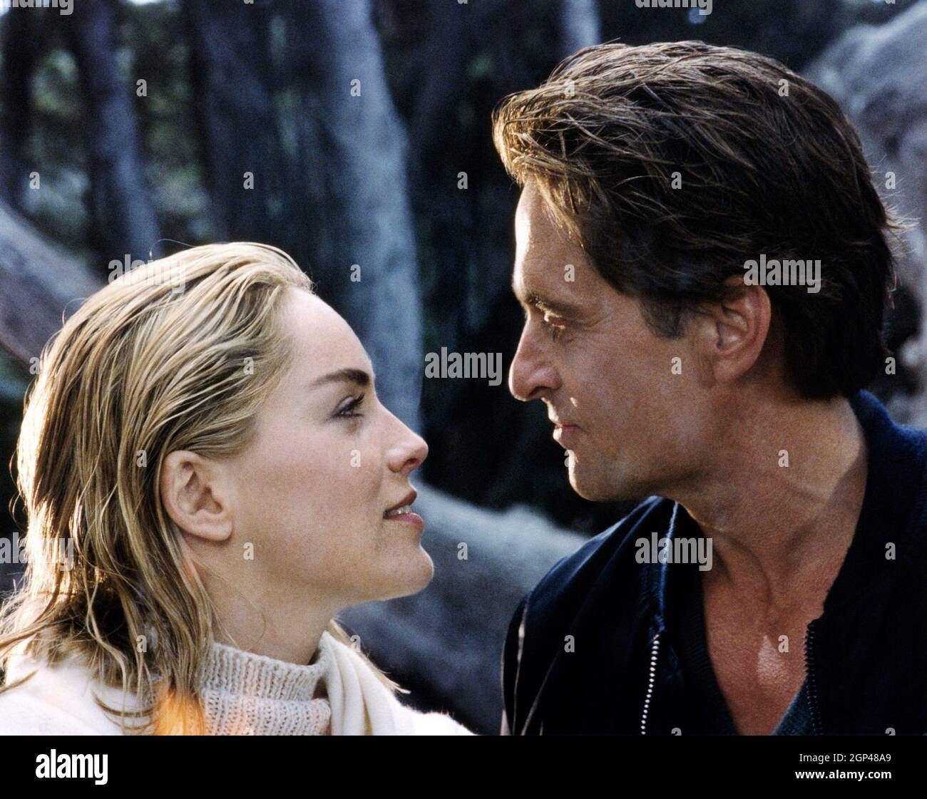 BASIC INSTINCT, from left, Sharon Stone, Michael Douglas, 1992 ...