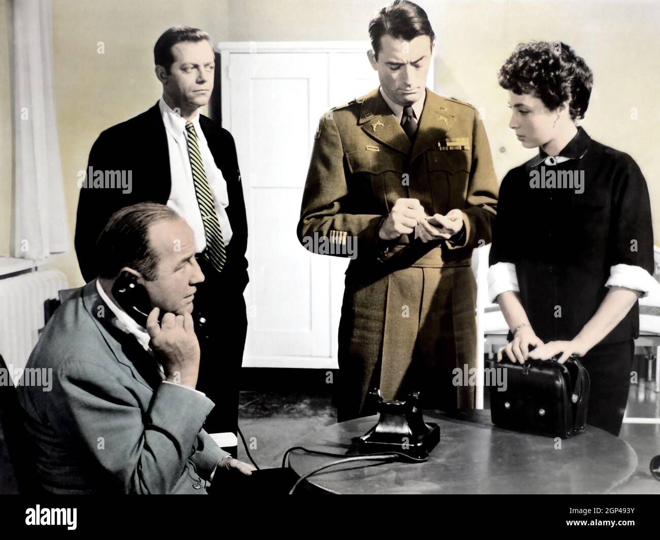 NIGHT PEOPLE, from left, Broderick Crawford, Max Showalter (aka Casey ...