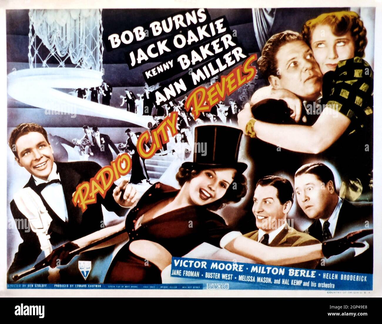 RADIO CITY REVELS, US poster art, clockwise from left, Kenny Baker, Bob ...