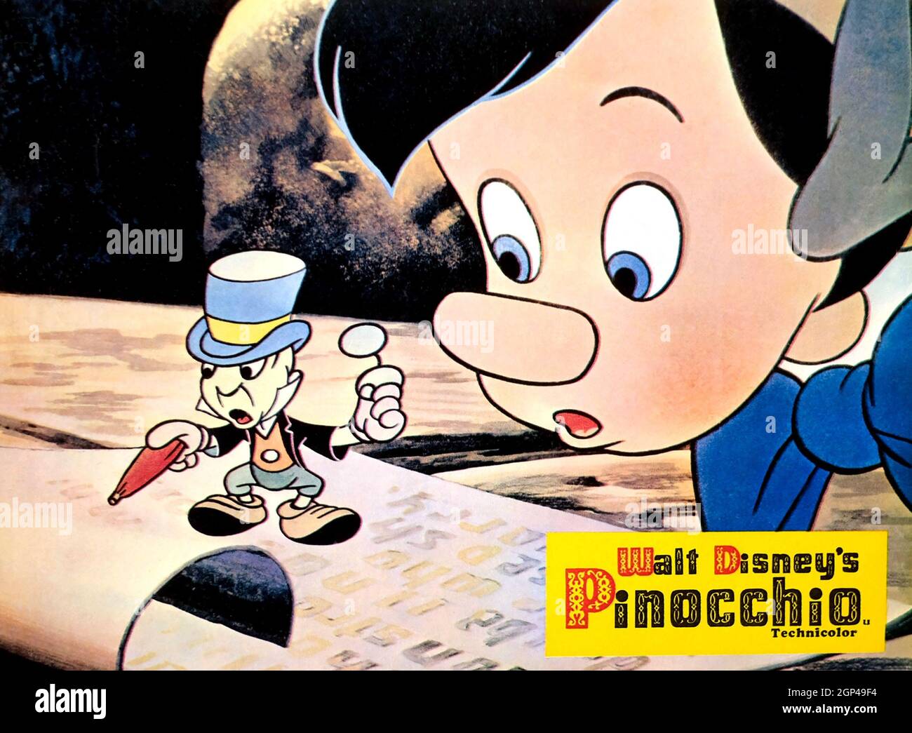 PINOCCHIO, US lobbycard, from left, Jiminy Cricket (voiced by Cliff ...