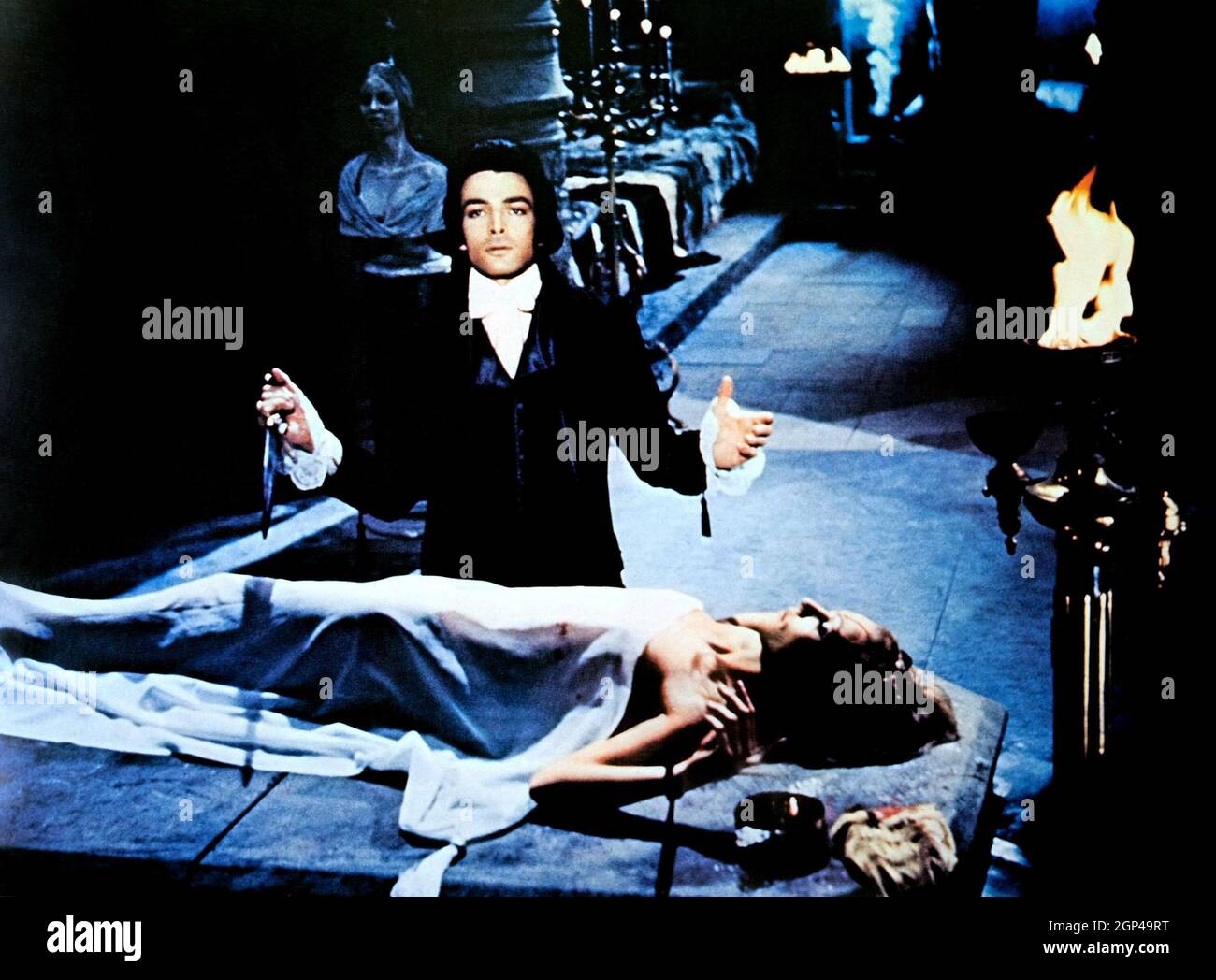 TWINS OF EVIL, (aka TWINS OF DRACULA), Damien Thomas (top), Luan Peters ...