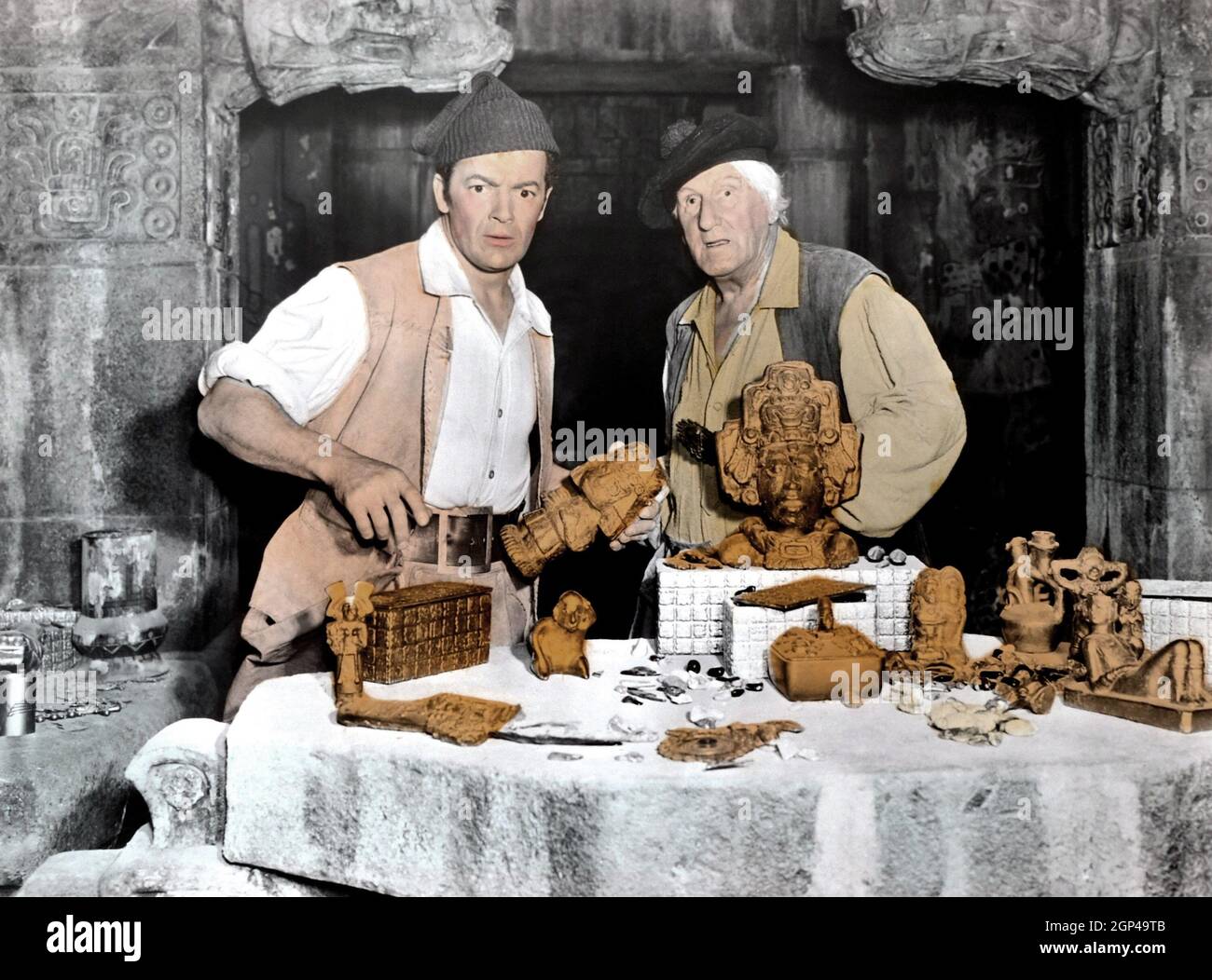 TREASURE OF THE GOLDEN CONDOR, from left, Cornel Wilde, Finlay Currie ...