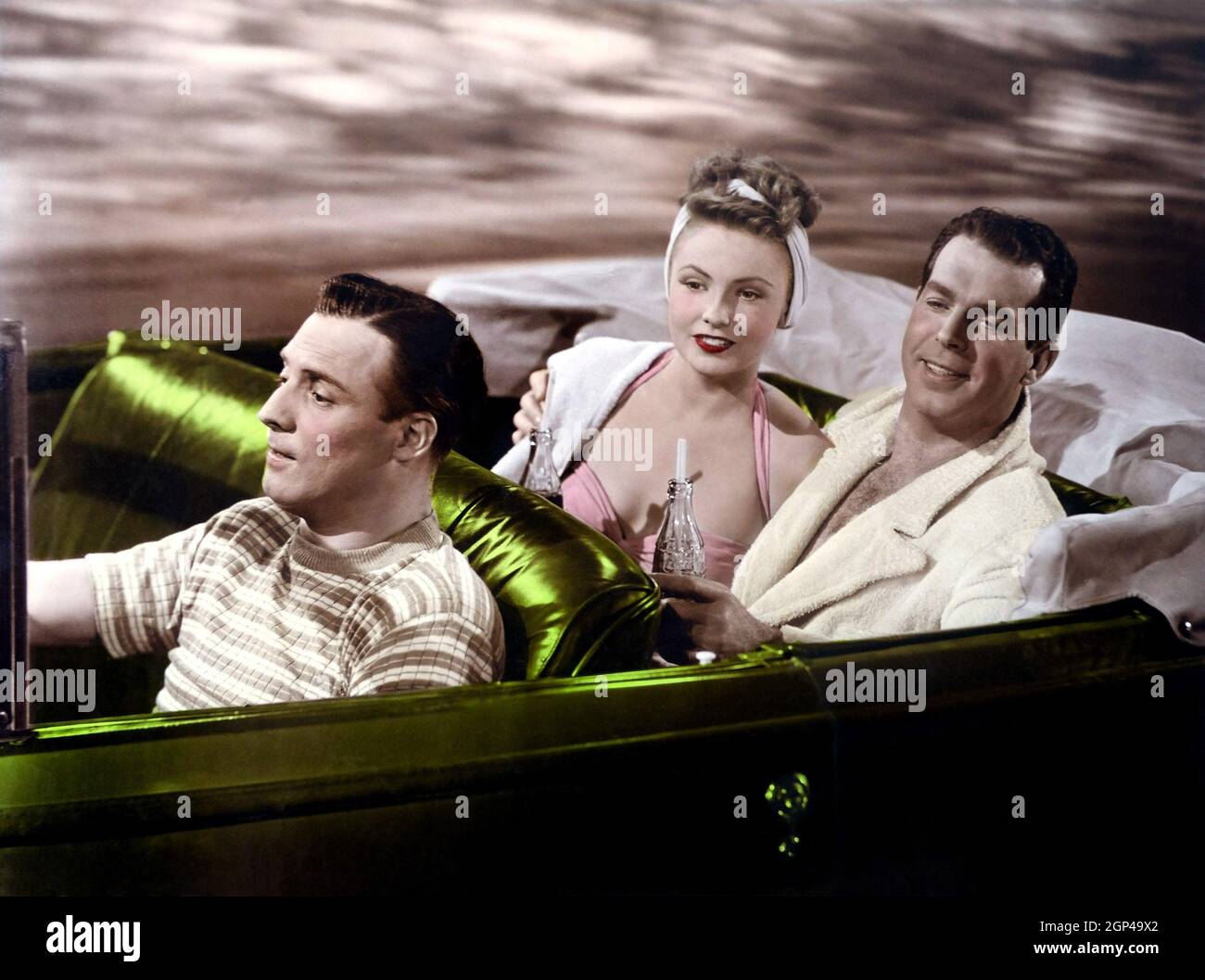 WHERE DO WE GO FROM HERE?, from left, Fortunio Bonanova, Joan Leslie, Fred MacMurray, 1945, TM ...