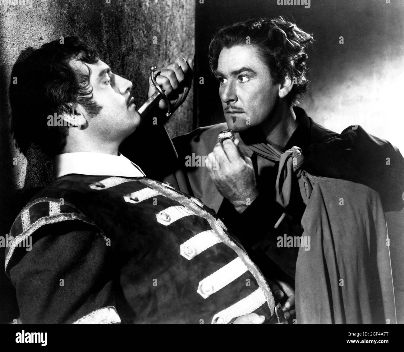 ADVENTURES OF DON JUAN, from left, Raymond Burr, Errol Flynn, 1949 ...