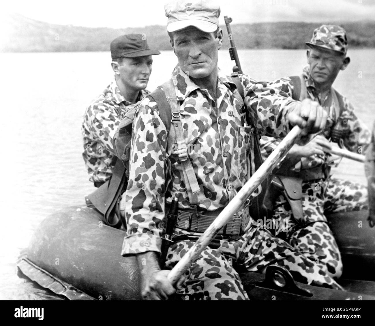 AMBUSH BAY, left and center, James Mitchum, Hugh O'Brian, 1966 Stock ...
