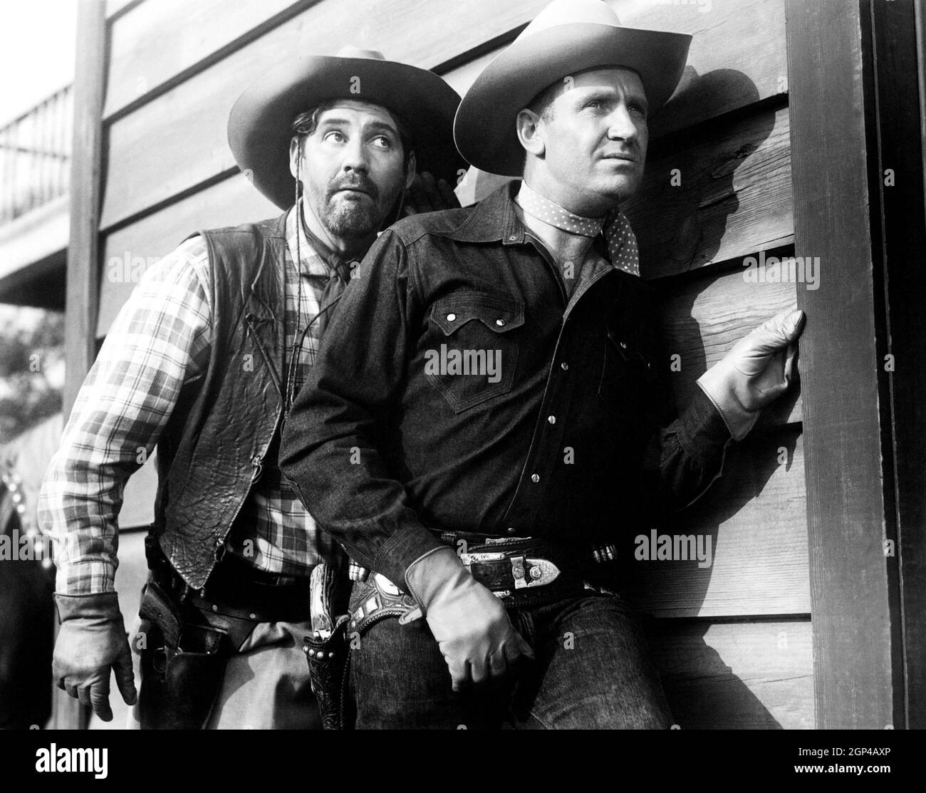 APACHE COUNTRY, from left, Pat Buttram, Gene Autry, 1952 Stock Photo ...