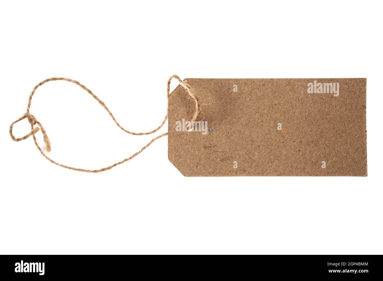 Blank tag with string, isolated on white background Stock Photo - Alamy
