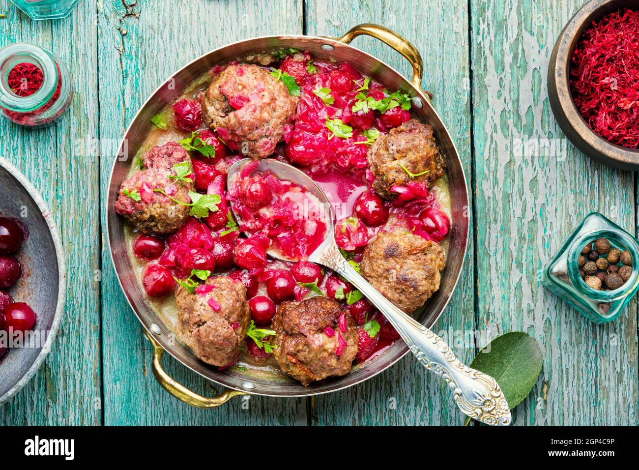 Arabic food lamb kufta spiced with saffron.Appetizing lamb meatballs ...