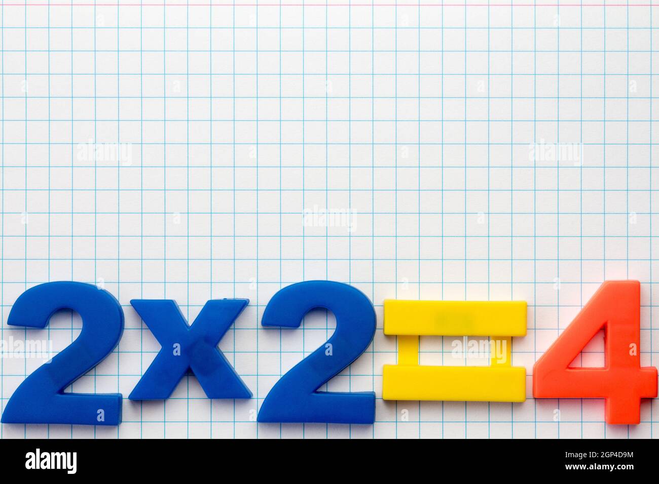 Simple math formula on squared paper background Stock Photo - Alamy