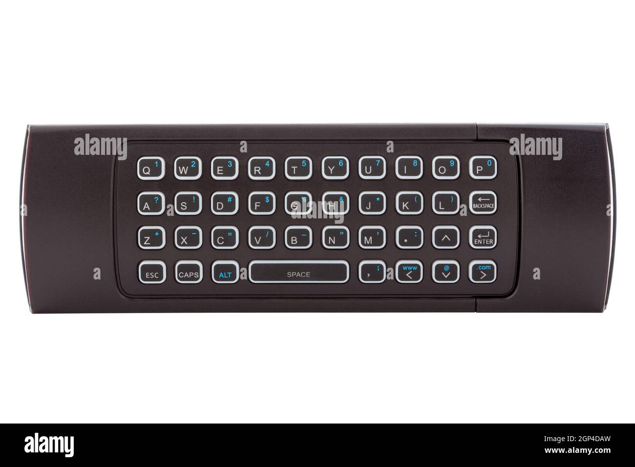 Full keyboard modern remote control for smart tv, isolated on white ...