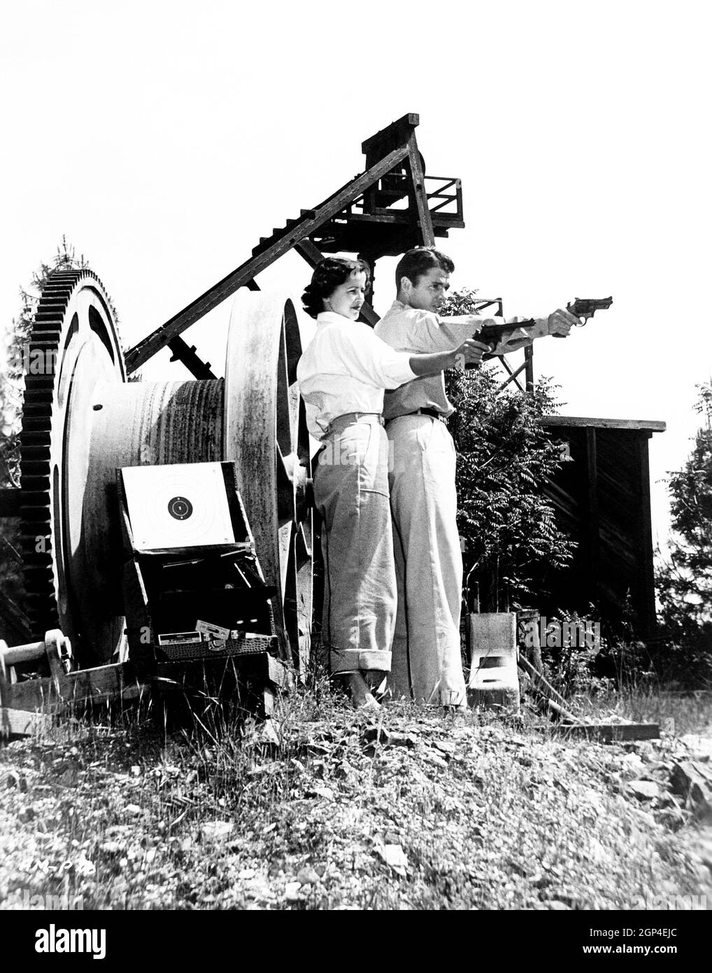 THE CIMARRON KID, Audie Murphy, with his second wife, Pamela Archer, on ...