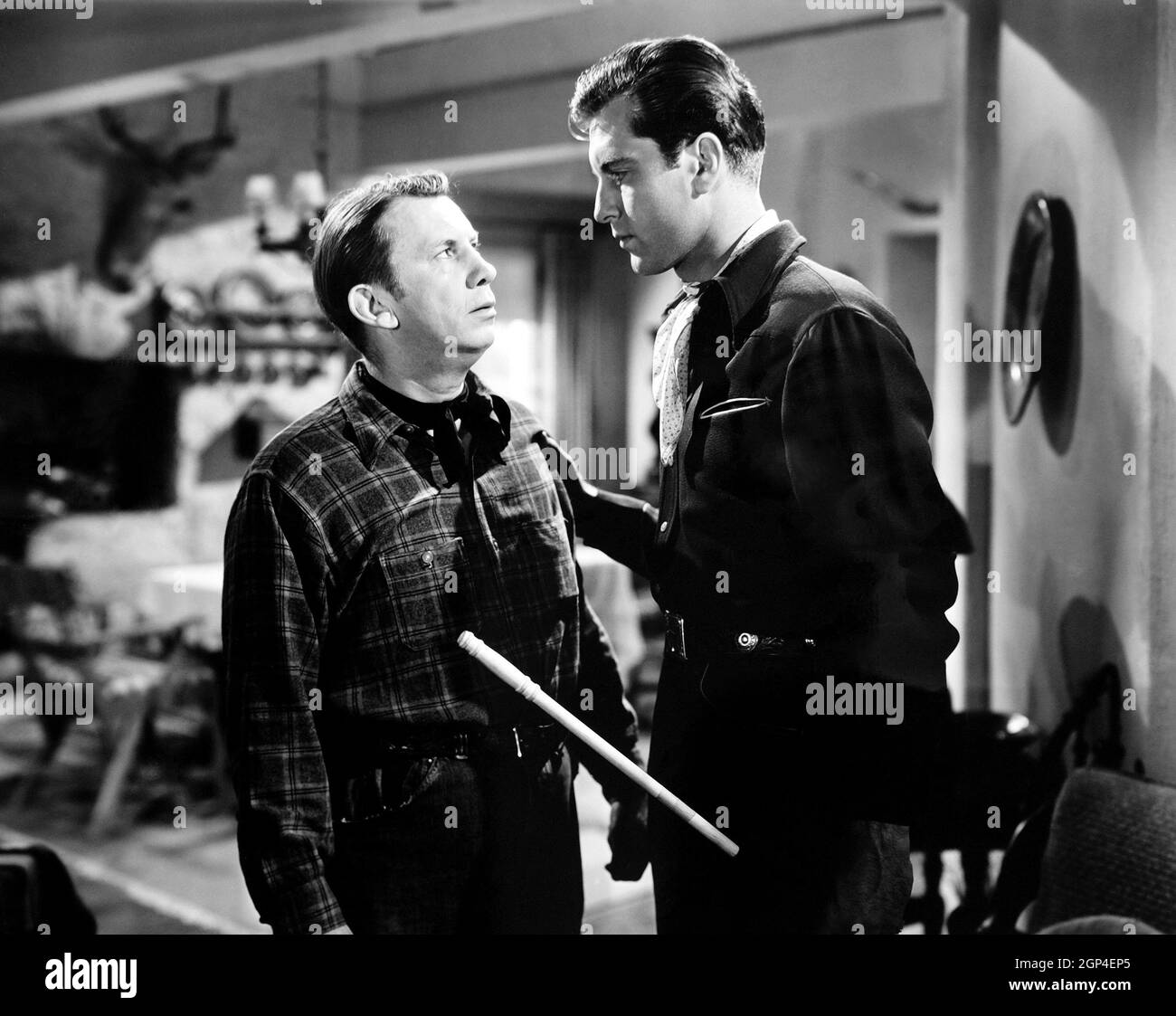 THE COWBOY AND THE BLONDE, from left, Fuzzy Knight, George Montgomery ...