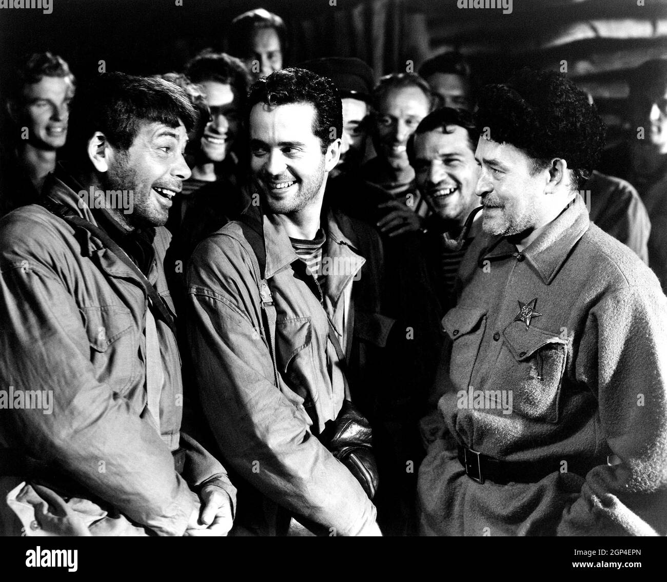 COUNTER-ATTACK, from left, Paul Muni, Larry Parks, Roman Bohnen, 1945 ...