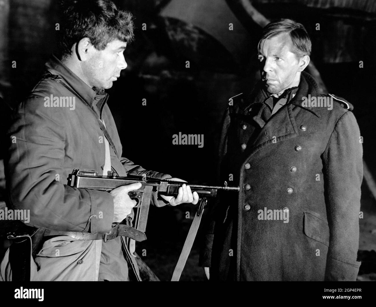 COUNTER-ATTACK, from left, Paul Muni, Ivan Triesault, 1945 Stock Photo ...