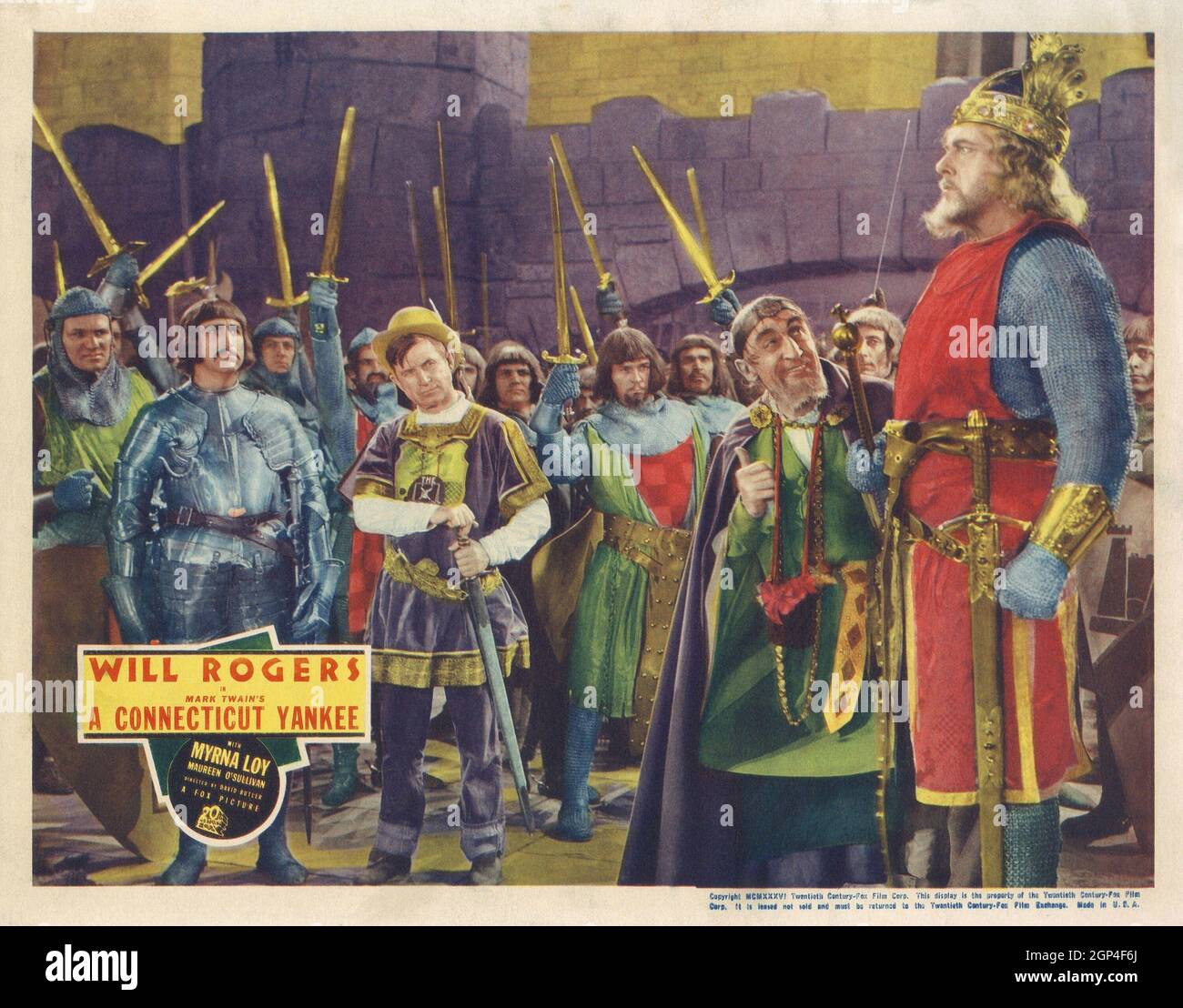 A CONNECTICUT YANKEE, US lobbycard, left from second left: Will Rogers ...