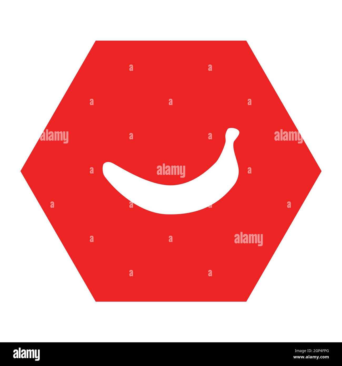 Banana and hexagon Stock Photo - Alamy