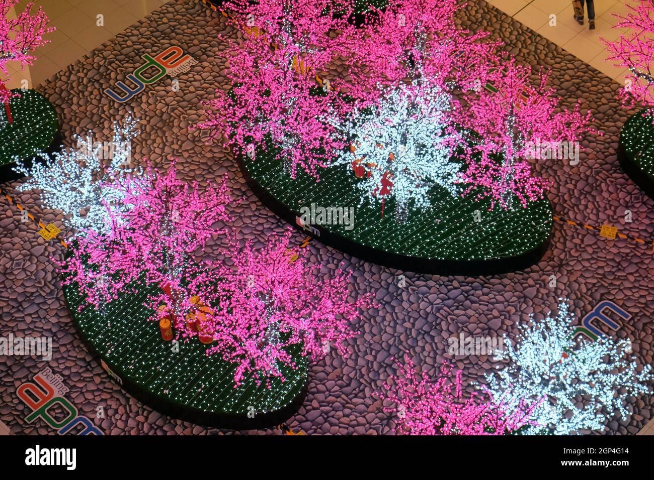 The Chinese new Year of Monkey set up in shopping mall at downtown in ...