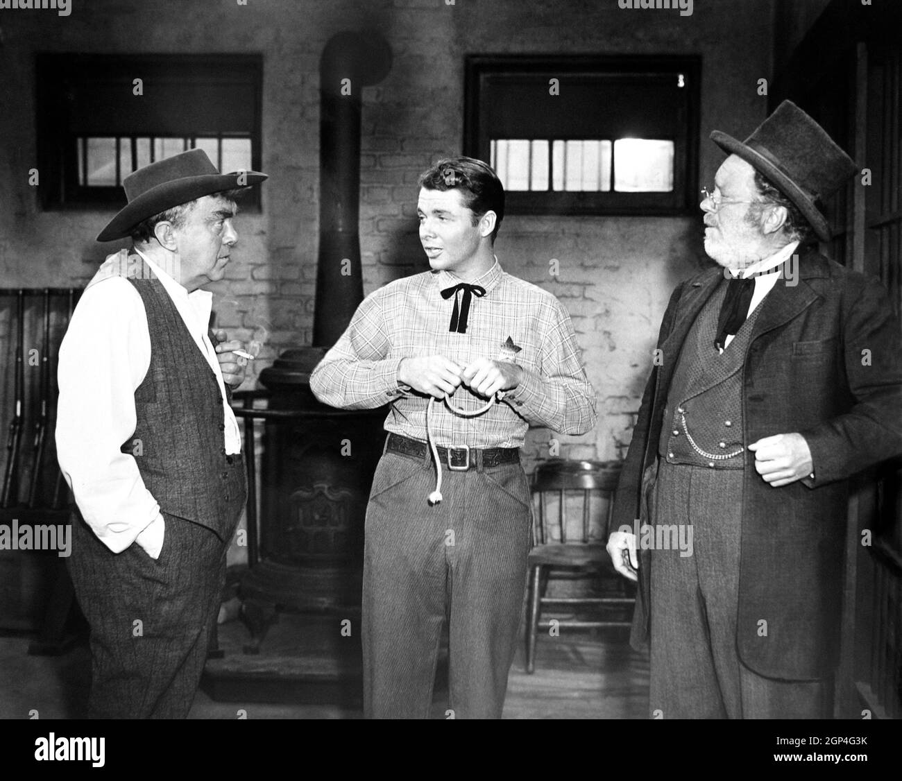 DESTRY, from left, Thomas Mitchell, Audie Murphy, Edgar Buchanan, 1954 ...