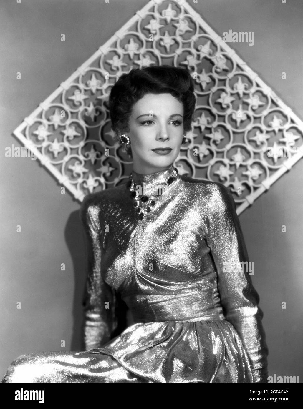 A DOUBLE LIFE, Signe Hasso, in a gold-lame gown by Travis Banton, 1947 ...